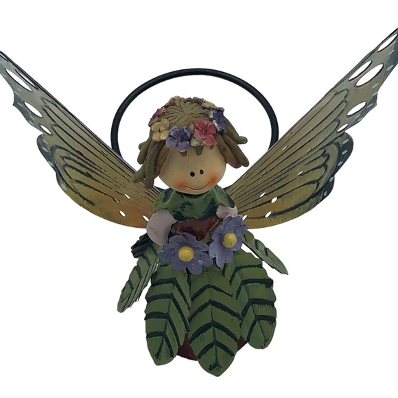 Other | Fairy Butterfly Bobble Head Candle Holder Plant Holder Tree ...